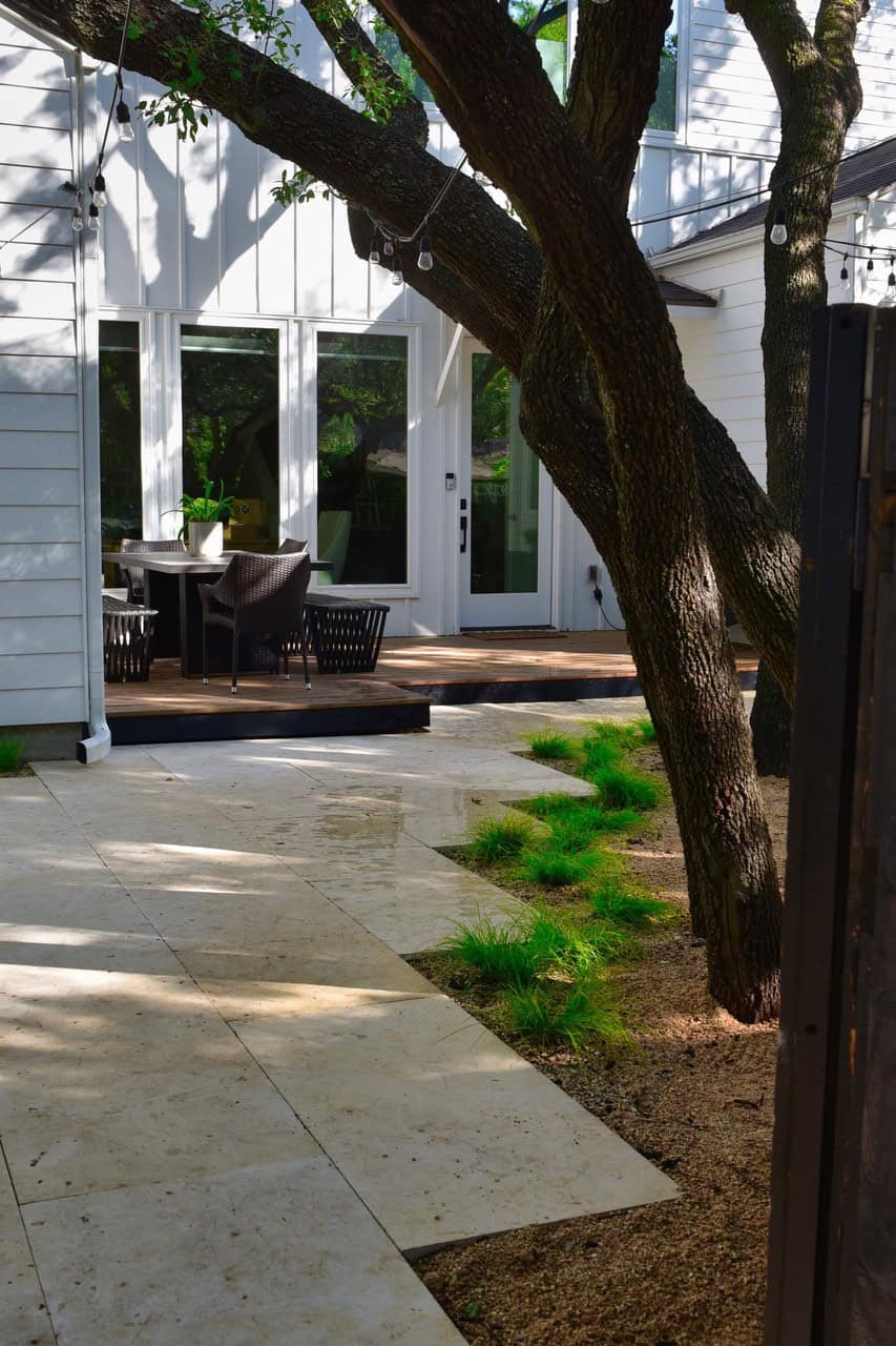 Side Yard Overhaul with Deck, Fence, and Seating | Maas Verde Landscape ...